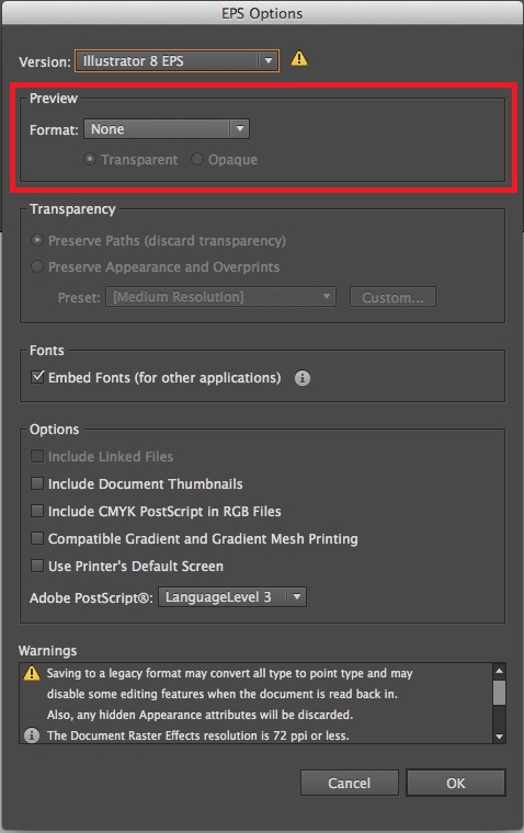 ArtiosCAD - Unable to open or import .EPS