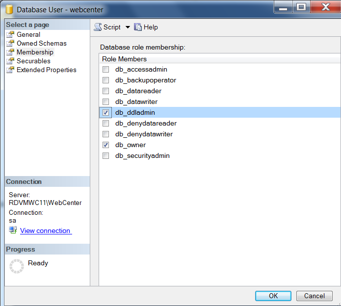 WebCenter - How to use the built-in 'webcenter' database user account ...