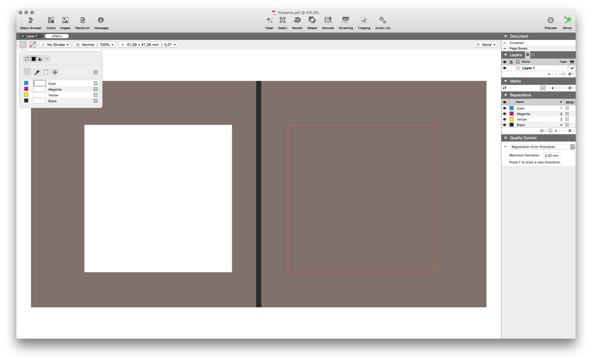 Process white (0% CMYK) overprinting objects in PDF and Normalized PDF