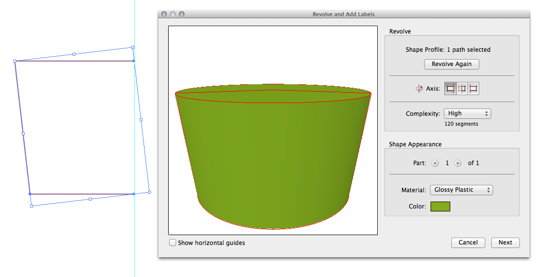 Studio Toolkit for Labels - How to create a 3D shape with conical label ...
