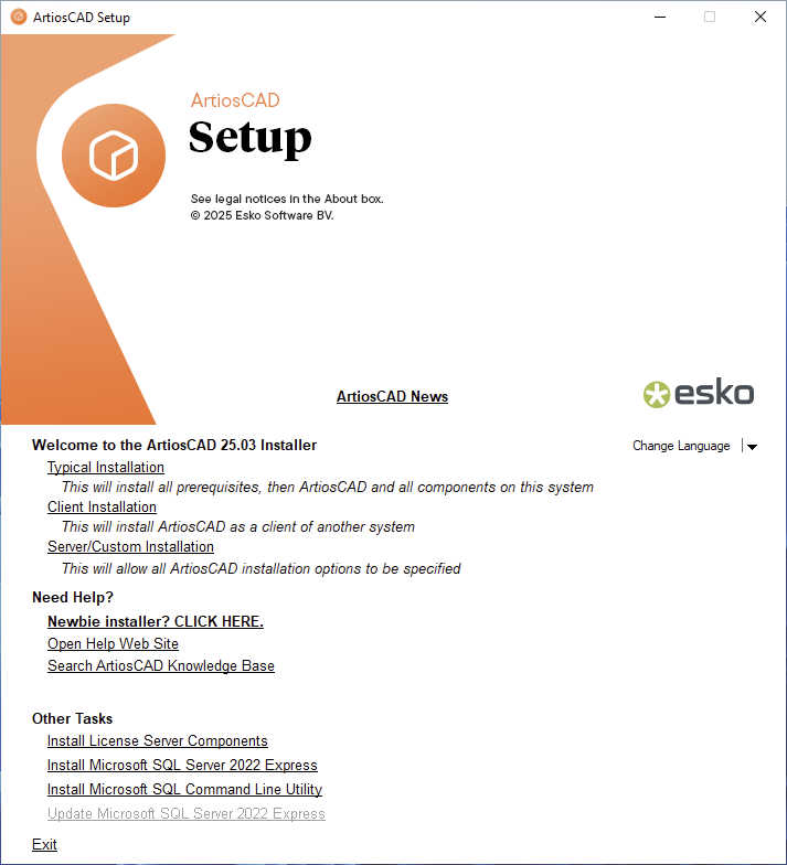 ArtiosCAD - Which Setup Type should I choose when installing Standard ...