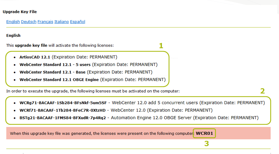 Licensing - How to activate upgrade licenses