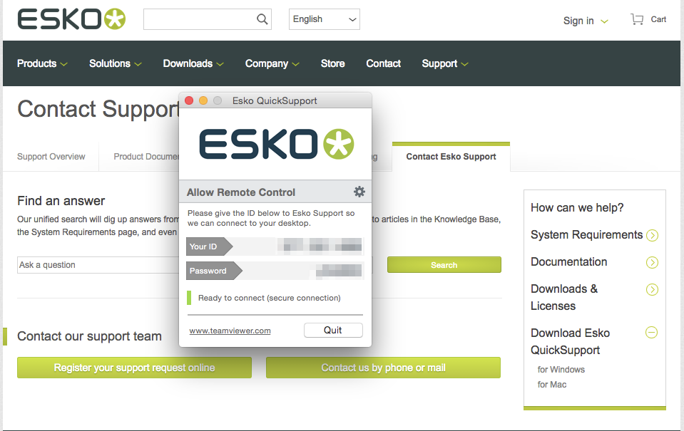 How to use QuickSupport for remote support