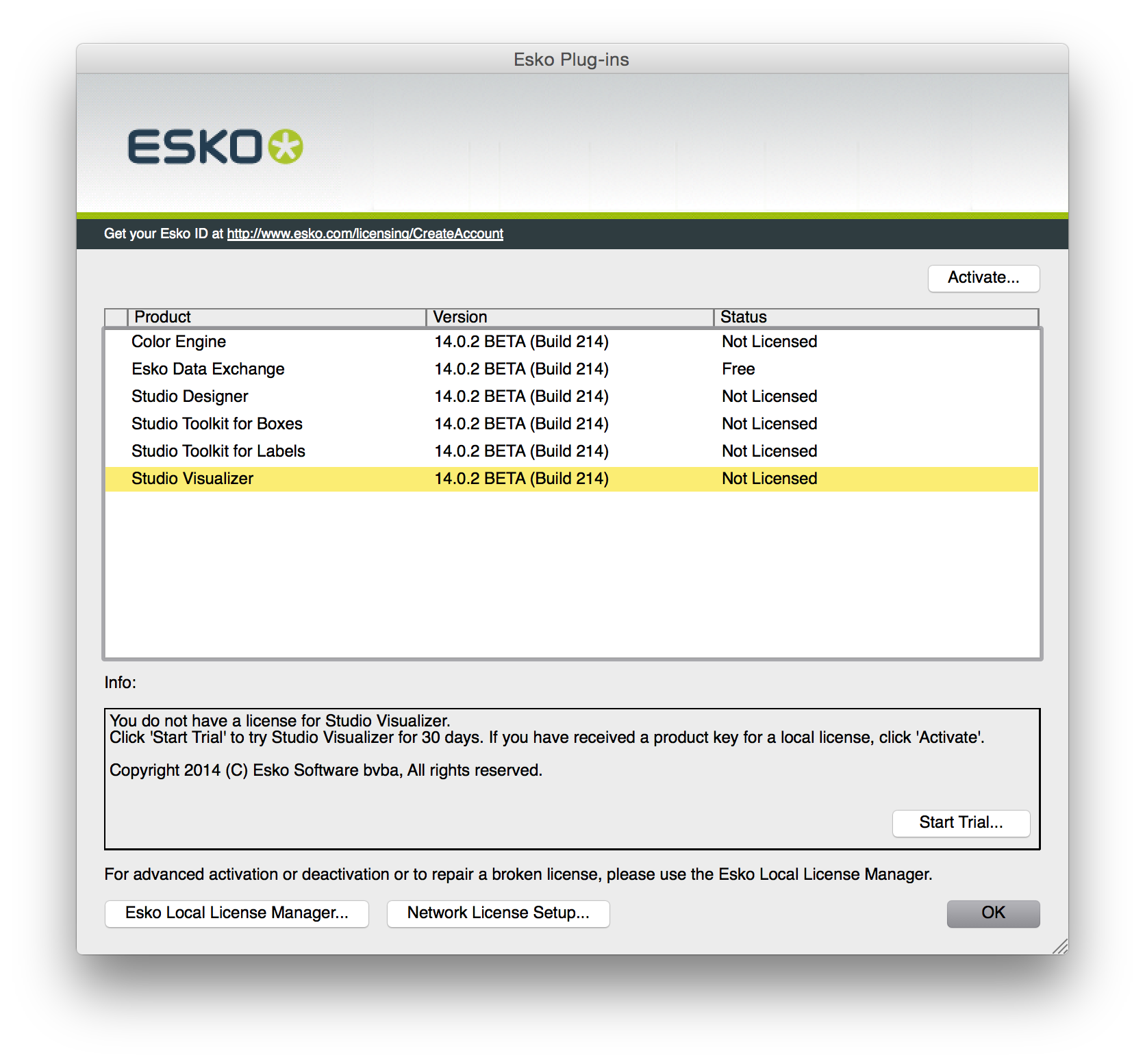 Studio - How to start a Studio product trial