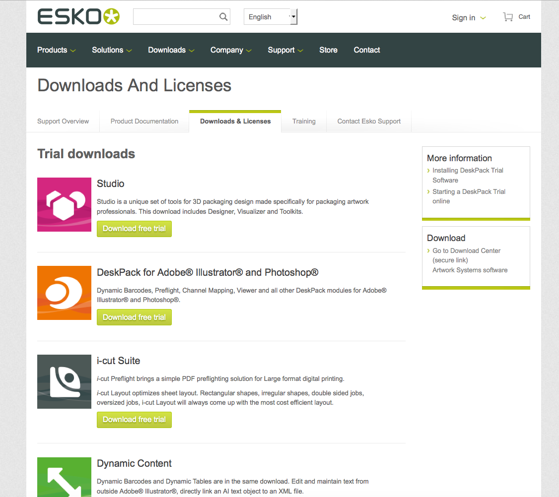 DeskPack - How to start a trial