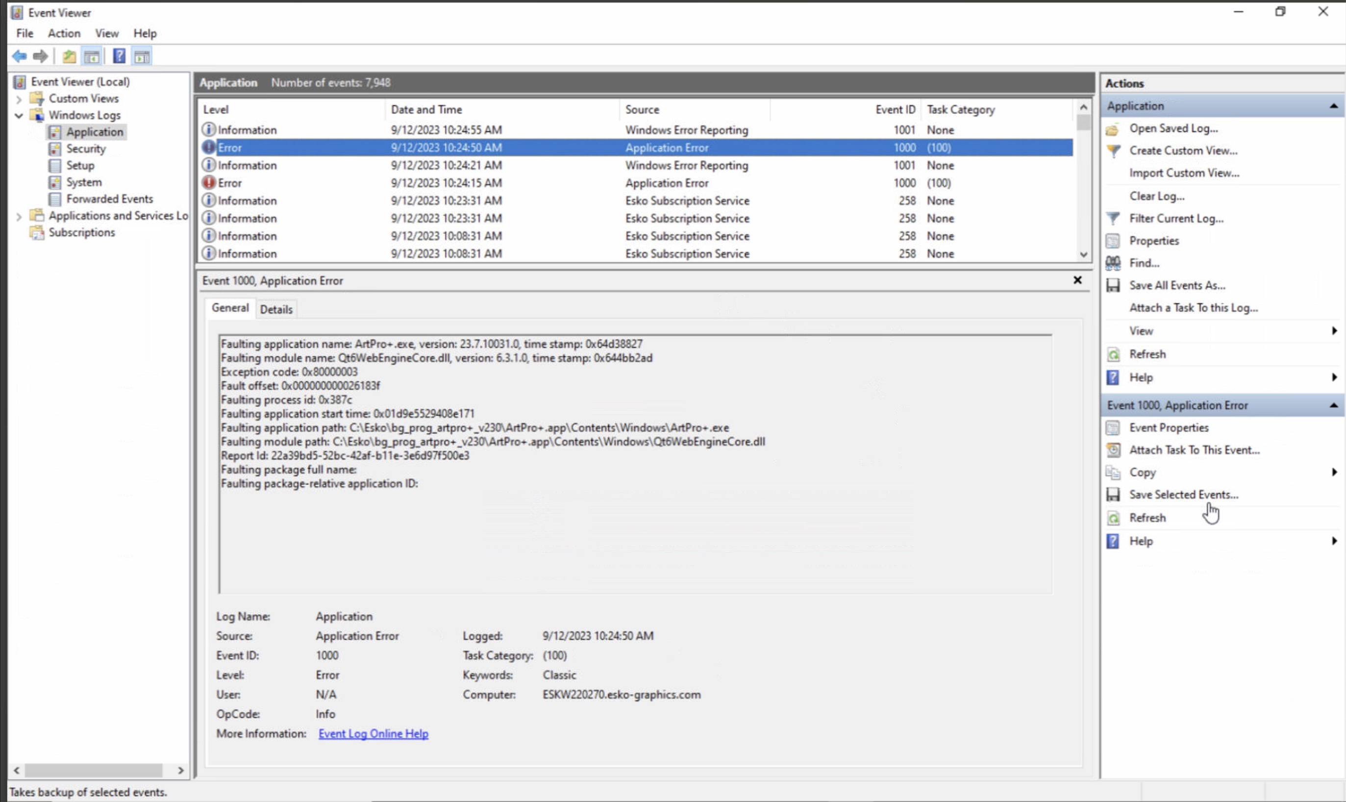 ArtPro+ 23.07 can't be launched on VMware, older versions have no issue ...