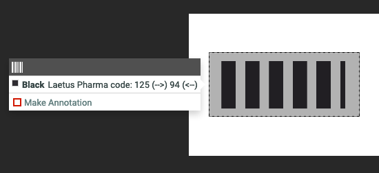 How to interpret a Laetus Pharma Code read out inside the Viewer