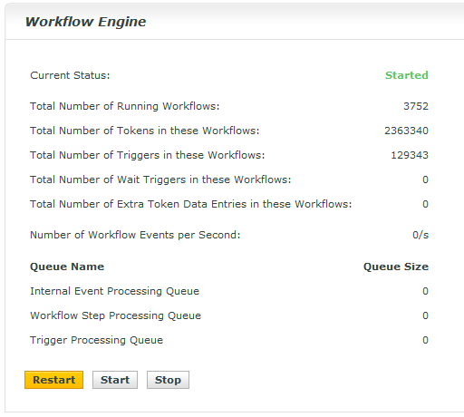 WebCenter - How to understand the features on the Workflow Engine page