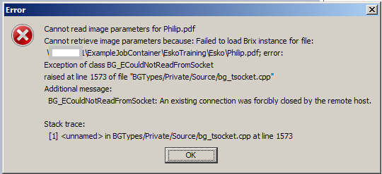 Automation Engine - Viewer error: "Cannot read image parameters for ...