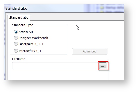ArtiosCAD - How to add new standards
