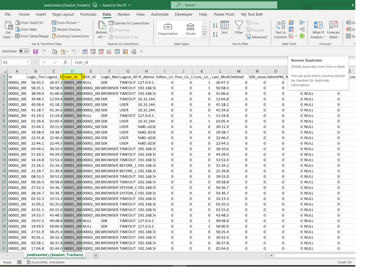 WebCenter - How to find out the users who never logged in