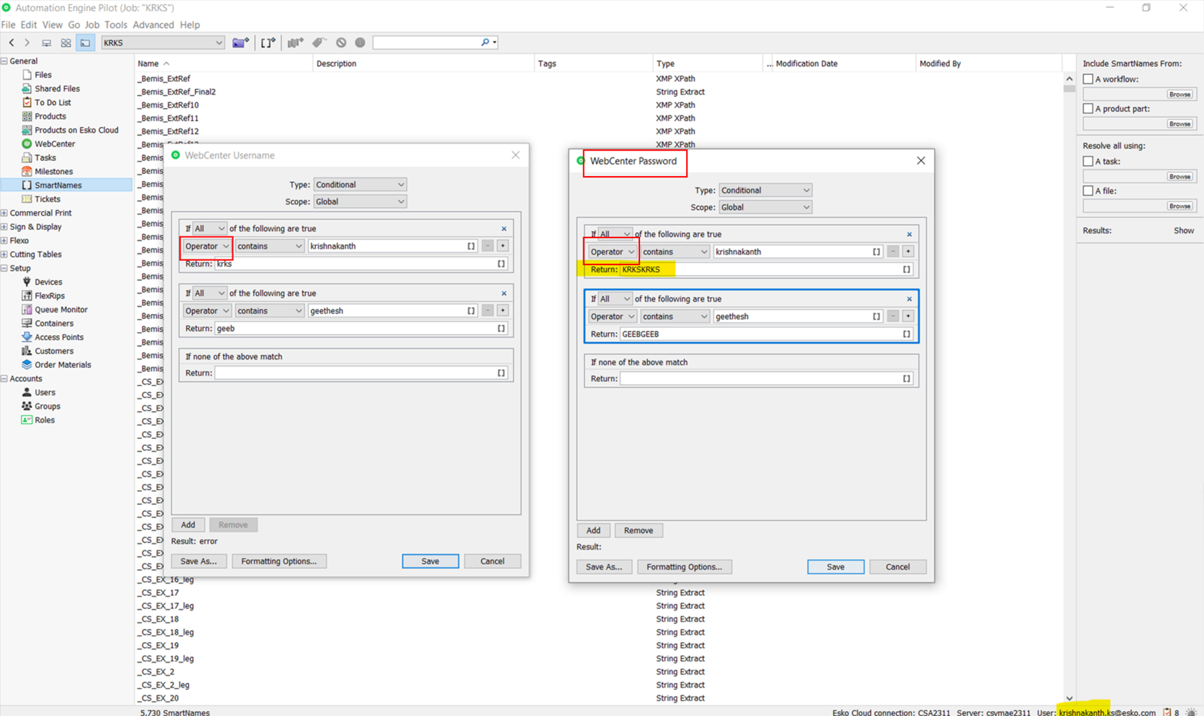 WebCenter - How to fix 'User login failed' error at 'Publish on WebCenter' task in Automation Engine