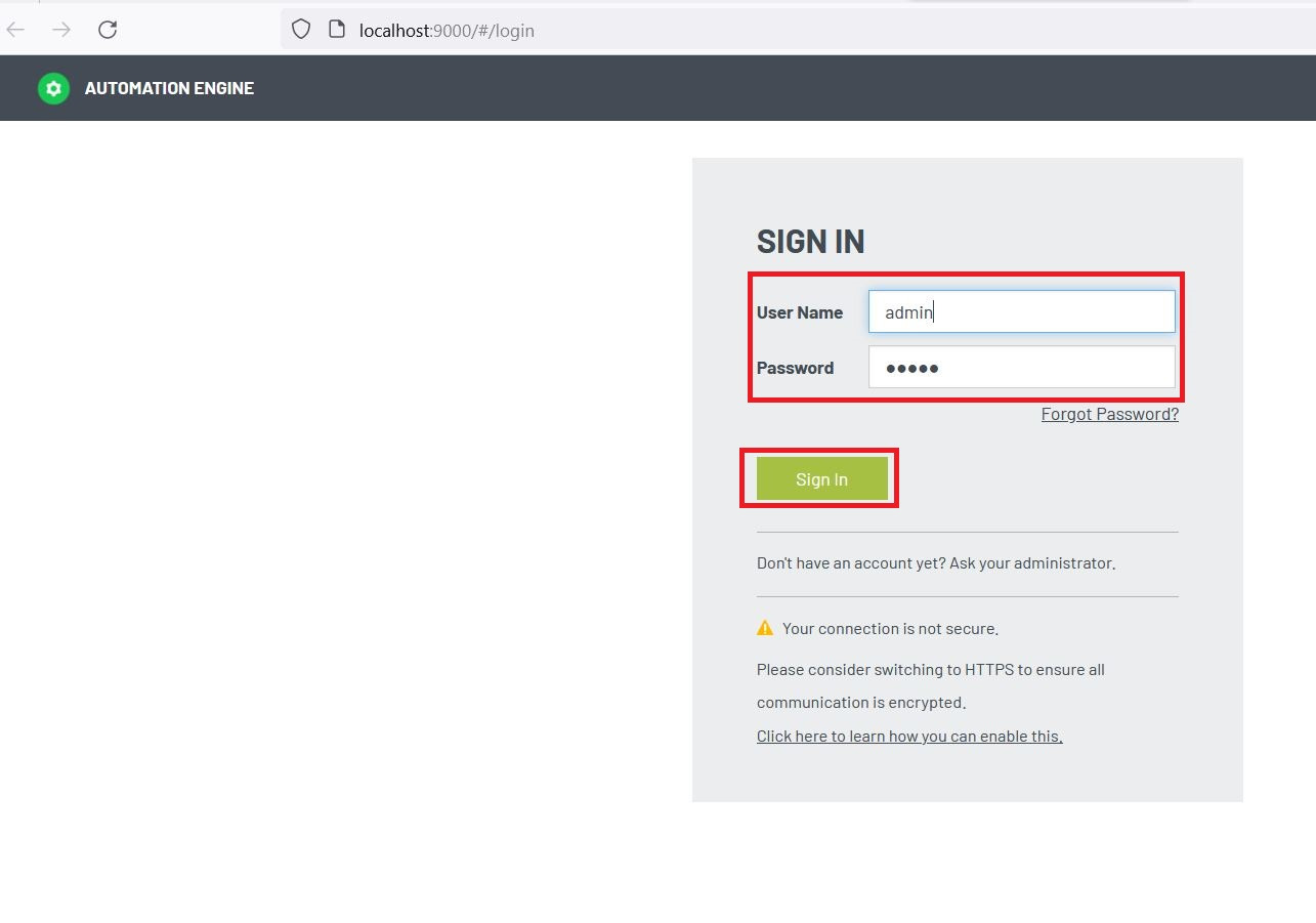 Automation Engine - Accessing the Automation Engine Dashboard